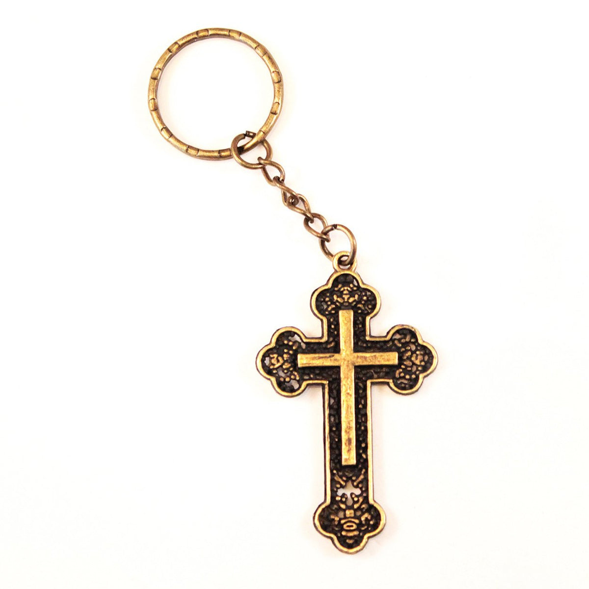 Cross Keychain – Gleeful Peacock